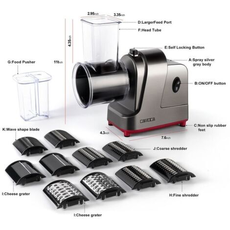 5-blade food processor, fully automatic multi-function vegetable slicer ...