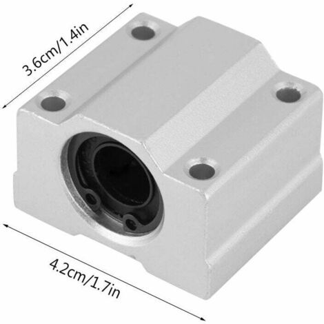 Linear bearing slide block, 4 pieces/set SCS12UU Linear motion aluminum ...