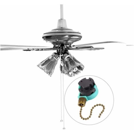 2-Piece 3-Speed 4-Wire Fan Pull Chain Switch, Ceiling/Wall Light Speed ...
