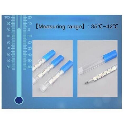 2-piece medical mercury glass thermometer for adult and baby body ...