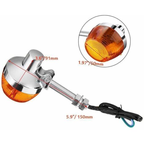 2Pcs 8mm Motorcycle Turn Signal For Honda C70 CT70 CT90 XL100 CB350 CM400..
