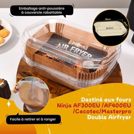 Air Fryer Baking Paper, 300 Pieces 20.5x14cm Rectangular Paper Liners ...