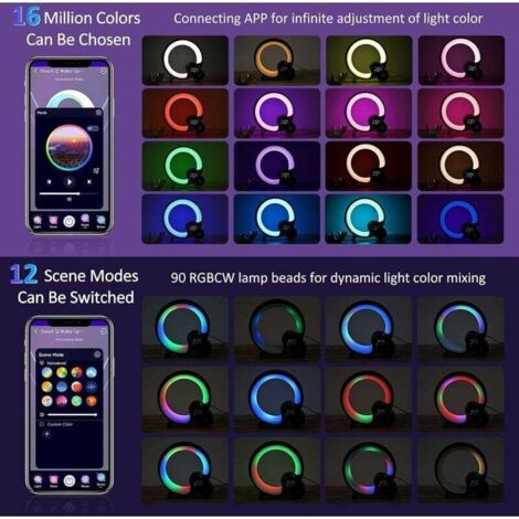 Smart LED Table Lamp, Ambient Lamp with Bluetooth Speaker, Musical ...