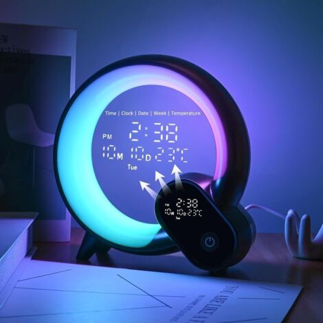 Smart LED Table Lamp, Ambient Lamp with Bluetooth Speaker, Musical ...