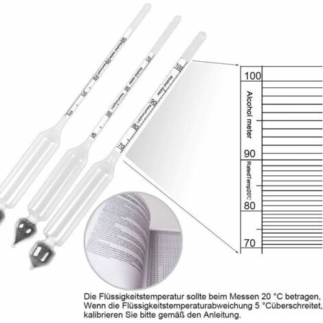 Professional Alcohol Meter and Hydrometer Set – 3 Hydrometers with ...