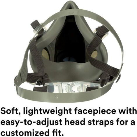 3M 6200 reusable classic half-mask, EN safety certified.