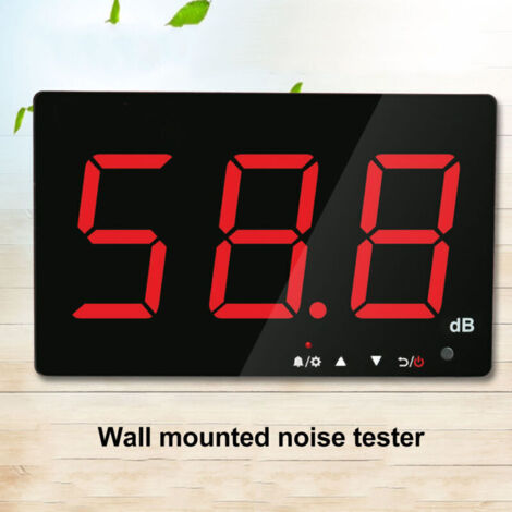 Wall-mounted decibel meter with 9.6-inch LCD display, sound level meter ...