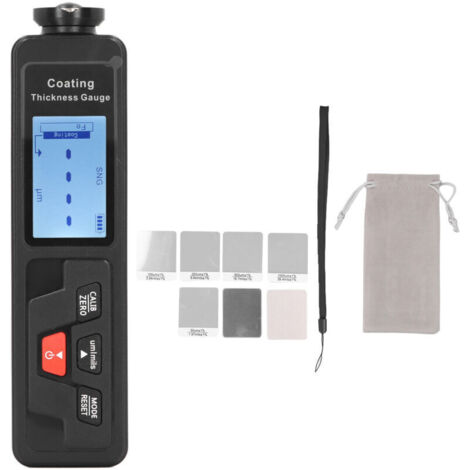 Coating paint thickness gauge, automatic recognition, backlit LCD ...
