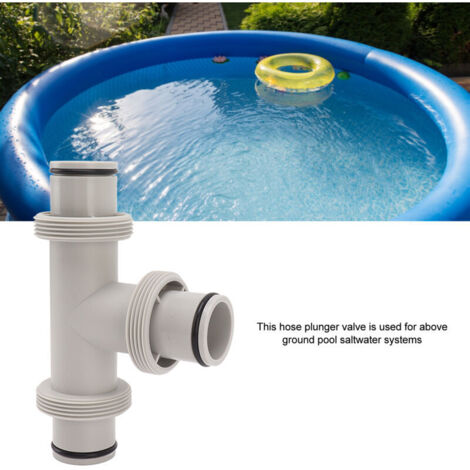 2-in-1 T-shaped replacement valve for pool hose, for filtration ...