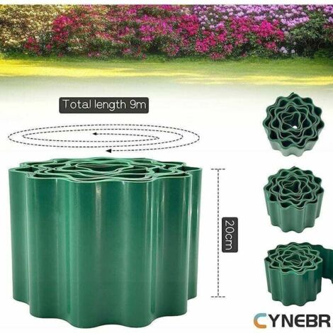 Hot Sale - Flexible Lawn Edging 9m x 20cm, Wavy Bed Edging, Plastic ...