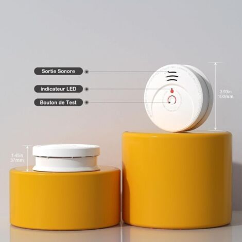 Smoke Detector, Smoke Detector with Replaceable Battery, Fire Alarm ...