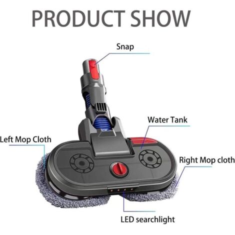 Electric spray mop head + 6 fabric mops for V7 V8 V10 V11 vacuum ...