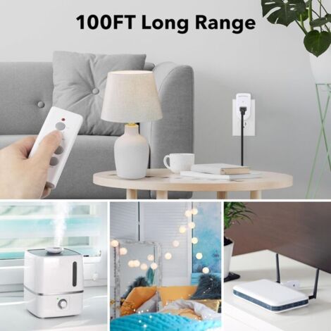 Wireless power outlet with remote control, suitable for lamps, fans ...