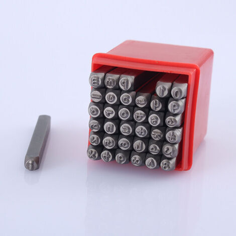 36PCS Metal Punches with Numbers and Letters, Stamping Letters, 6mm