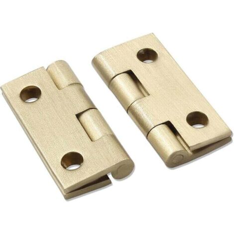1-inch solid brass mini hinges, brass cabinet hinges, small box hinges ...