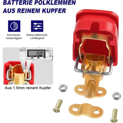 12V Battery Terminals, 4 Pieces, Universal Battery Terminals, Securely ...