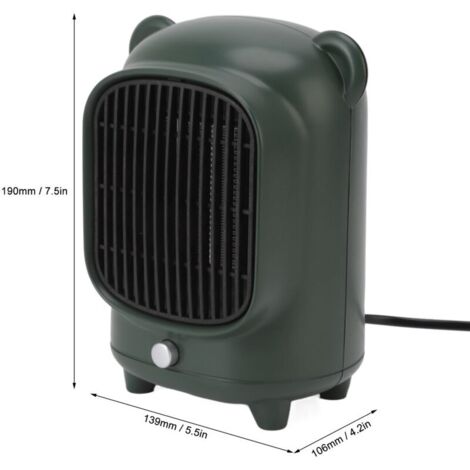 Space heater, quiet, fast heating, green, mini portable electric desk ...