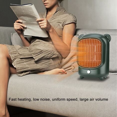 Space heater, quiet, fast heating, green, mini portable electric desk ...