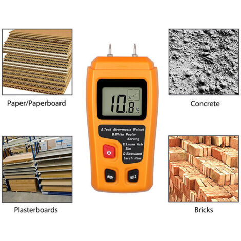 Portable wood moisture tester, LCD moisture meter for wood moisture ...