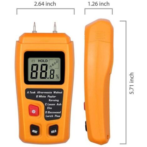 Portable wood moisture tester, LCD moisture meter for wood moisture ...