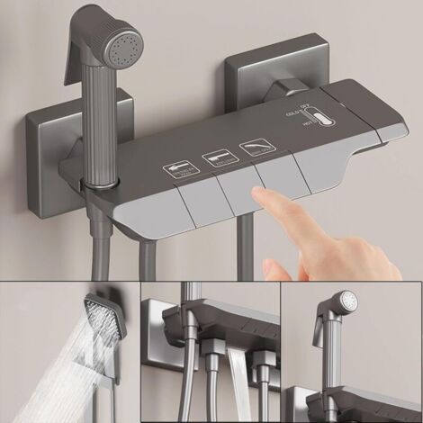 Shower Column, Shower Set with 50cm Height-Adjustable Shower Rail ...