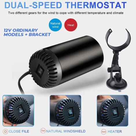 Portable car heater, car defroster, fast heating and cooling fan, mini ...