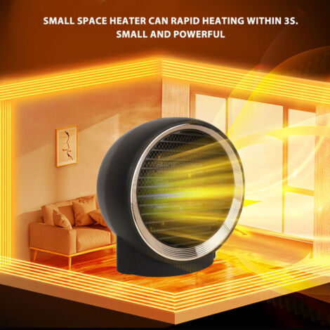 1000W Mini Round Electric Heater, Quiet Operation, for Home, Bedroom ...
