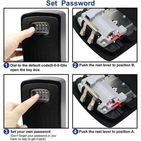 Secure Key Box, Superior Large Key Box, Key Safe with 4-Digit ...