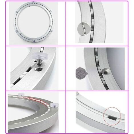 Metal Turntable Bearing, Round Swivel Base, 360° Rotating, Single Row ...