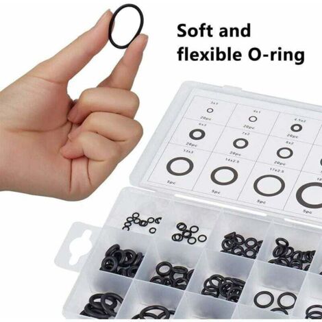 225 Pieces Rubber O-rings, 18 Sizes Assortment Kit O-ring Seals for ...