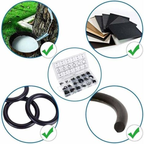 225 Pieces Rubber O-rings, 18 Sizes Assortment Kit O-ring Seals for ...