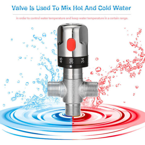 Adjustable thermostatic bathroom mixer tap, brass water mixer, hot/cold ...