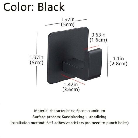 Pack of 4 self-adhesive towel hooks, bathroom and kitchen hooks, no ...