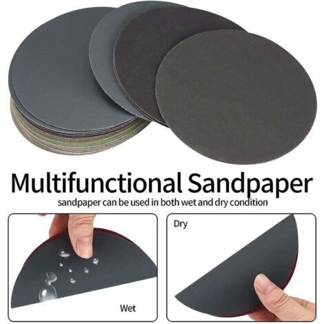 30 Pieces 125mm Wet/Dry Sandpaper, Round Abrasive Discs, Orbital ...