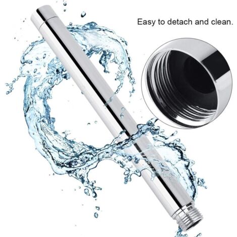 Stainless Steel Shower Arm Extension, 20cm Shower Extension Tube, Round ...