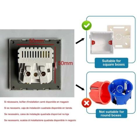 Pack of 2 wall sockets with USB and Type-C, 5V 2.1A, standard EU ...
