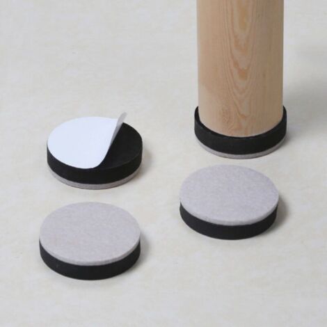 Set of 4 felt height-adjustable pads for round table legs, furniture ...