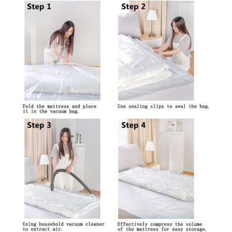 Large vacuum storage bag for mattresses, clothes, mattresses compressed ...