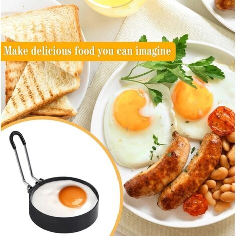 Stainless steel egg ring, 4-way fried egg mold for frying pan, egg ...