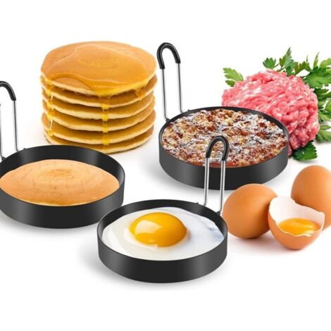 Stainless steel egg ring, 4-way fried egg mold for frying pan, egg ...
