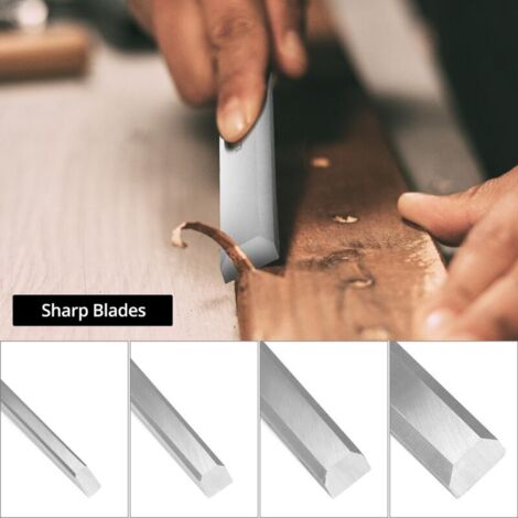 4-Piece Wood Chisel Set (6, 12, 18, 24mm) with Ergonomic Handle and ...