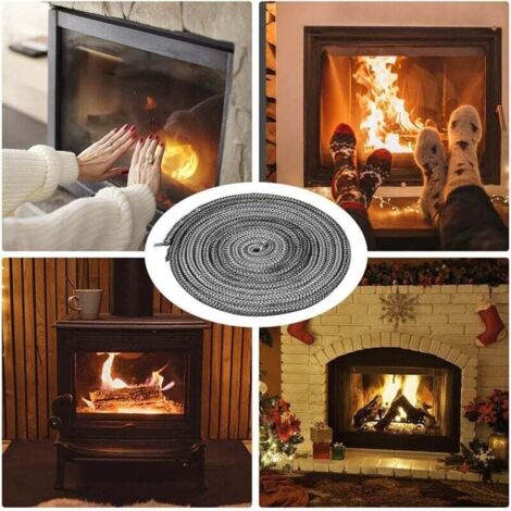 Wood stove door seal, rope for wood stove, 6/8/10/12 mm x 2/3 m, round ...