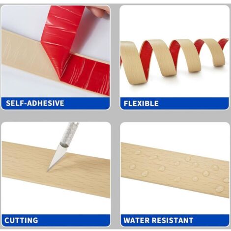 2M Self-Adhesive PVC Threshold Strip, Wood/Ceramic Floor Transition ...