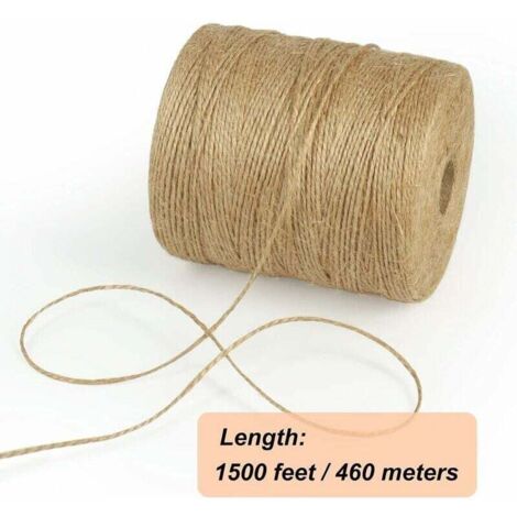 300m natural hemp rope, 1mm thin brown rope for crafts, crochet, gift ...