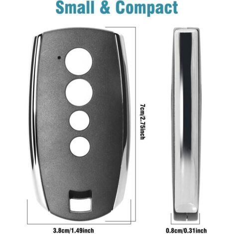 Set of 3 Gate Remote Controls - 433.92MHz Garage Door Remote Control ...