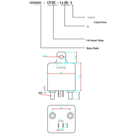 4-pin 12V 100A NO starter relay solenoid for lawnmower, garden tractor ...