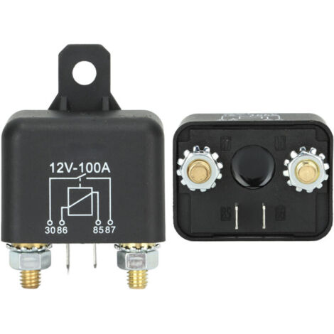 4-pin 12V 100A NO starter relay solenoid for lawnmower, garden tractor ...