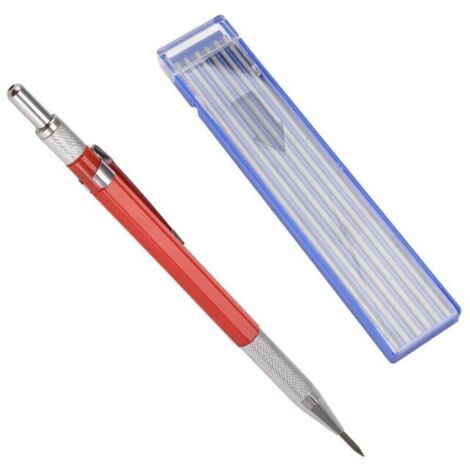 Welder's Pencil with 12 Silver Groove Refills, Metallic Markers for ...
