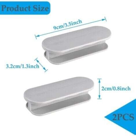 Set of 2 gray self-adhesive door handles, cabinet handles, balcony door ...