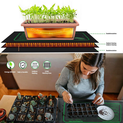 Seedling heating mat for starting seeds, waterproof heating pad 25 x 52 ...